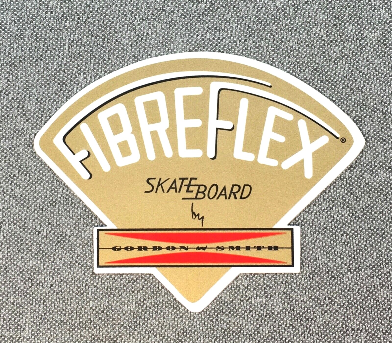 Gordon & Smith G&S Fibreflex gold skateboard sticker Reissue 3.75" wide ...