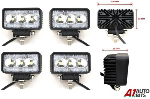 4X 12/24V 9W 3 LED Work Light Spot Beam Lamp Forklift Tractor Backhoe ...