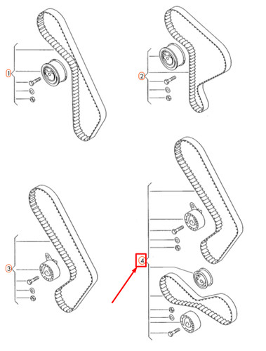 VW LT 2D MK2 TENSIONING ROLLER TOOTHED BELT REPAIR KIT 074198119Q NO🇺🇸 ...