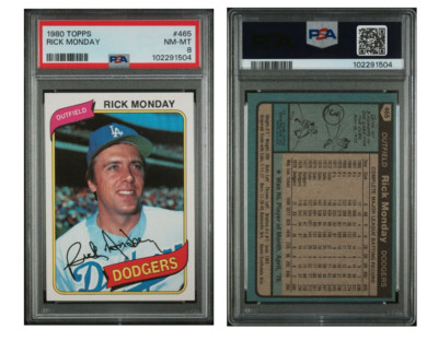 1980 Topps Baseball - Rick Monday #465 PSA 8 NM-MT | eBay