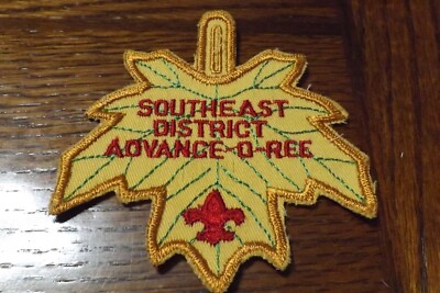 BOY SCOUT PATCH GAUZE BACK SOUTHEAST DISTRICT ADVANCE O REE | eBay