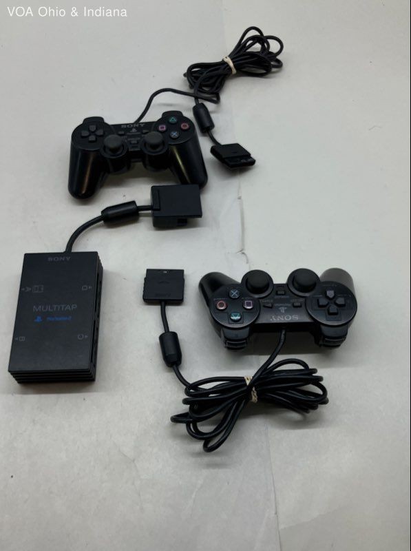 Sony PlayStation 2 PS2 Slim Console Burnout 3 2 Controllers & Multitap ...
