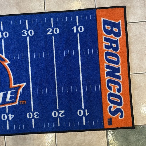 Boise State Broncos Football Field Rug Carpet Mat 70" X 28" Runner Man ...