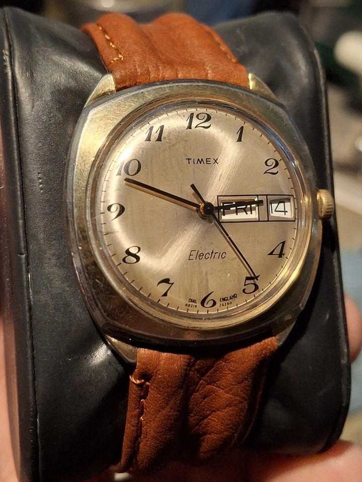 Timex Electric 1980 Gold Tone Mens Vintage 1980s Retro Watch | eBay