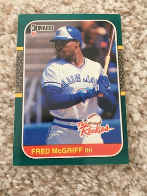 FRED MCGRIFF ROOKIE DONRUSS UPDATE 1987 TORONTO RC BASEBALL CARD | eBay