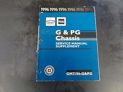 GMC Chevrolet Truck 1996 G & PG Chassis Service Manual Supplement | eBay