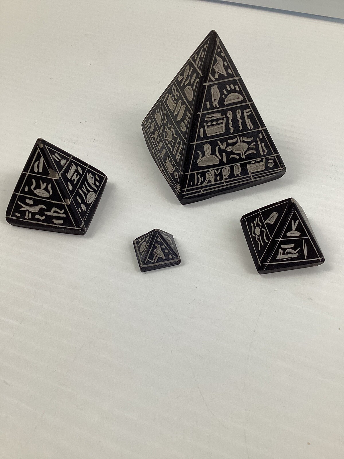UNIQUE ANCIENT EGYPTIAN 4 Pyramid Sphinx Carving Good Hieroglyphic ...