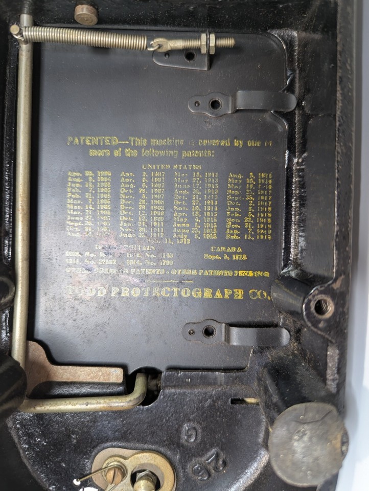 Antique Todd Protectograph Check Writer Early Art Deco Styling Train ...