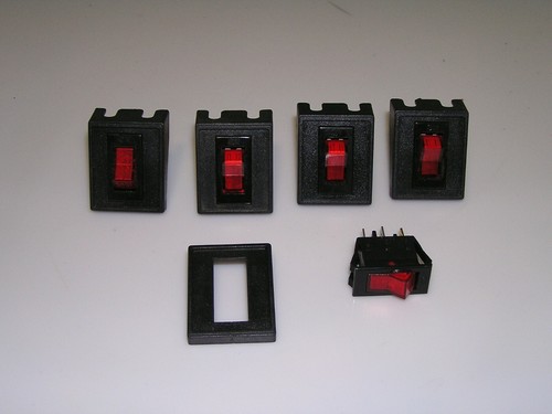 NOS 5pcs Red Light ON/OFF Snap in Rocker Switch 3Pin 10A/250V 15A/125V ...