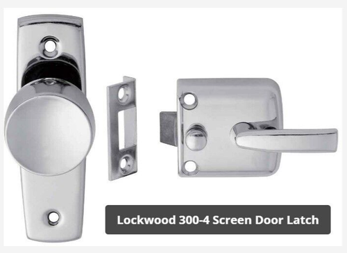 Lockwood Security Screen Door Latch with Deadlock Bolt 300-4CPDP Chrome ...