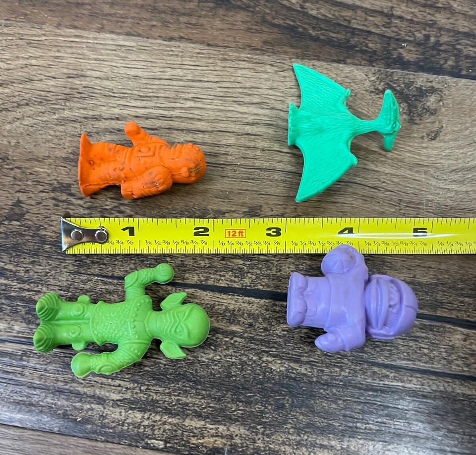 Lot Of 7 Vintage Diener Rubber Eraser Figures Robot Alligator Monster ...