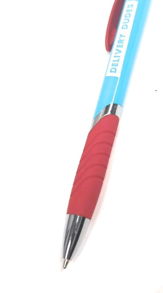 30ct Bulk Lot RED & LIGHT BLUE Misprint Retractable Click Pens: Rubber ...
