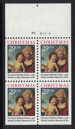 Scott 2790a- MNH Never Bound Booklet Pane of 4, K144444- 29c Madonna ...