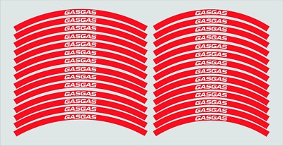 GAS GAS TXT RIM TAPE SET DECALS STICKERS GRAPHICS red | eBay