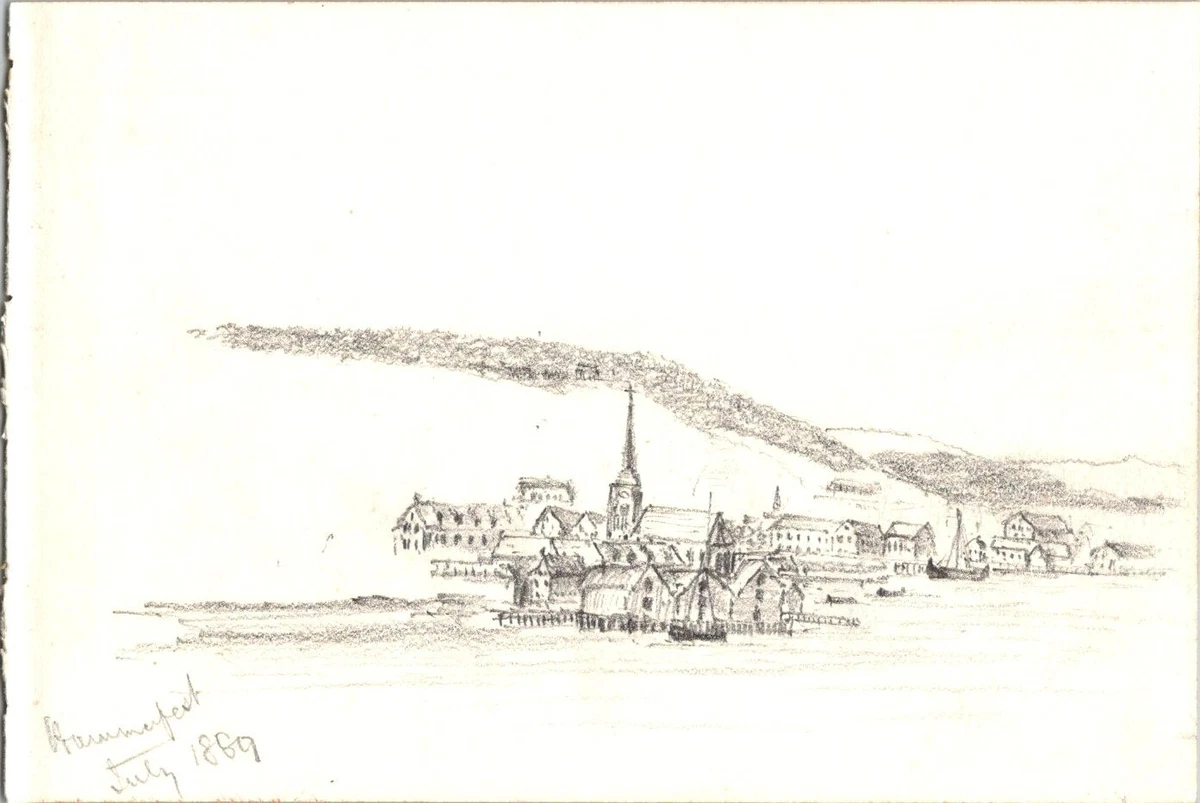 Town Pencil Drawing