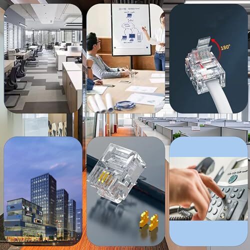 Long Telephone Extension Cord Phone Cable Line Wire with Standard RJ11 ...