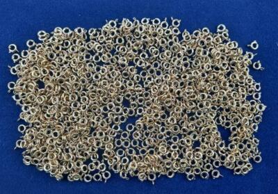 1000 Stück Springringe spring rings Messing roh 6,3 x 3 x 1,4mm Feder ...