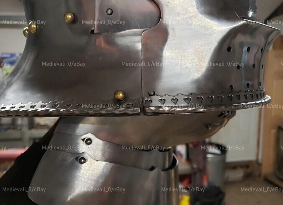 18G Medieval Sallet 15th Century German Sallet Closed Helmet With Bevor ...