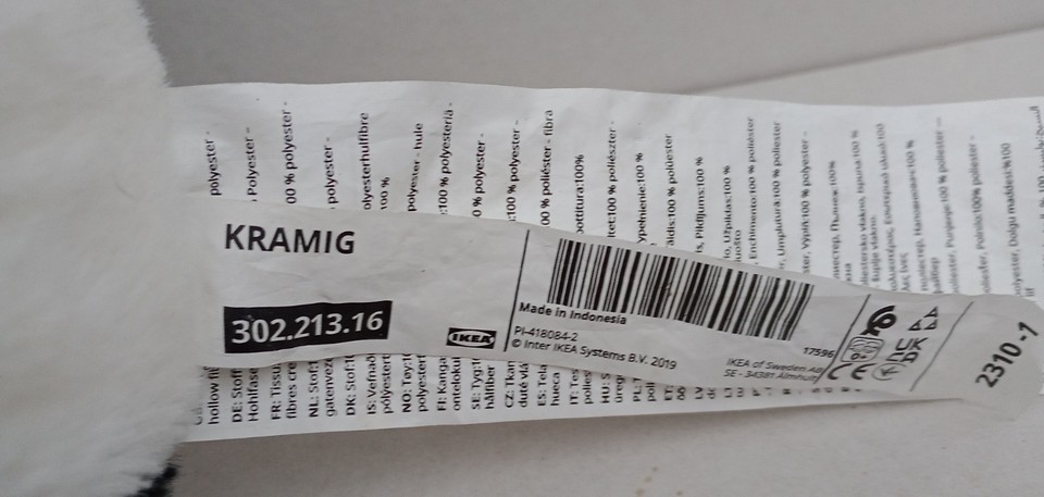 IKEA KRAMIG 30cm Panda Soft Toy Plush Animal Cuddly Teddy Bear USED ...