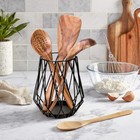 Utensil Holder For Kitchen Counter Black Cooking Utensil Organizer ...