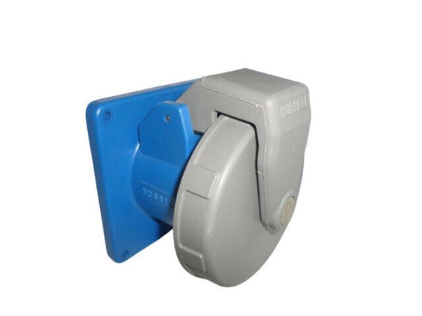Hubbell 60A 250V 3-Phase IEC Pin and Sleeve Receptacle (HBL460R9W) for ...