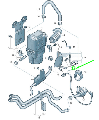 NEW VOLKSWAGEN PASSAT B8 3G COOLANT PUMP CONNECTION CABLE 3Q0998027 | eBay