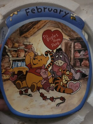 Bradford Exchange Winnie the Pooh February Calendar Replacement Plate ...