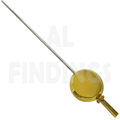 French brass pendulum bob & rod hook adjustable wall clocks mantle ...