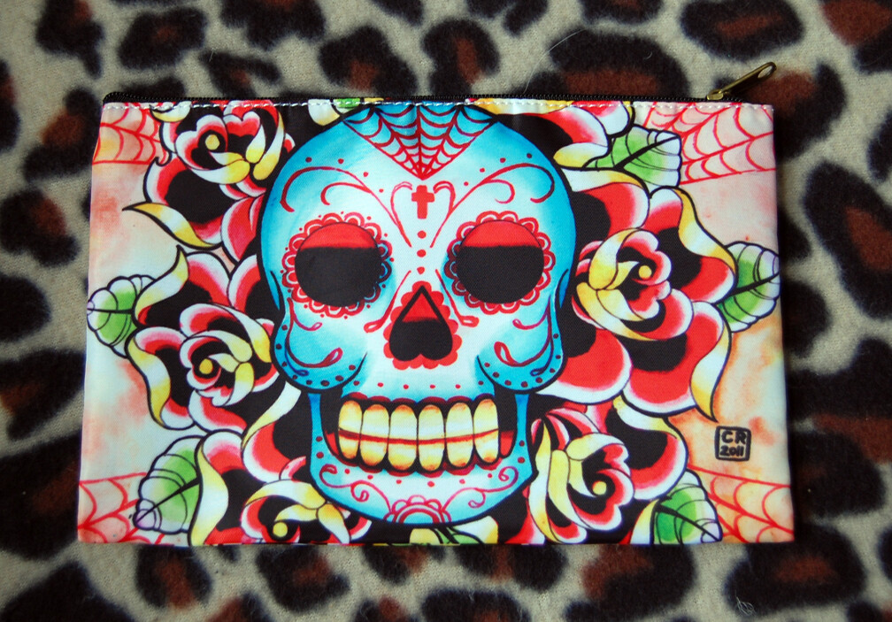 Traditional Sugar Skull Tattoo Flash