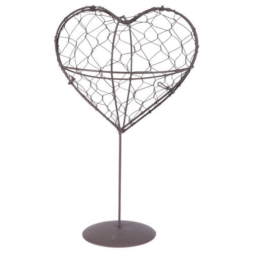 Iron Succulent Pot Wire Succulent Holder Iron Planter Heart Flower ...