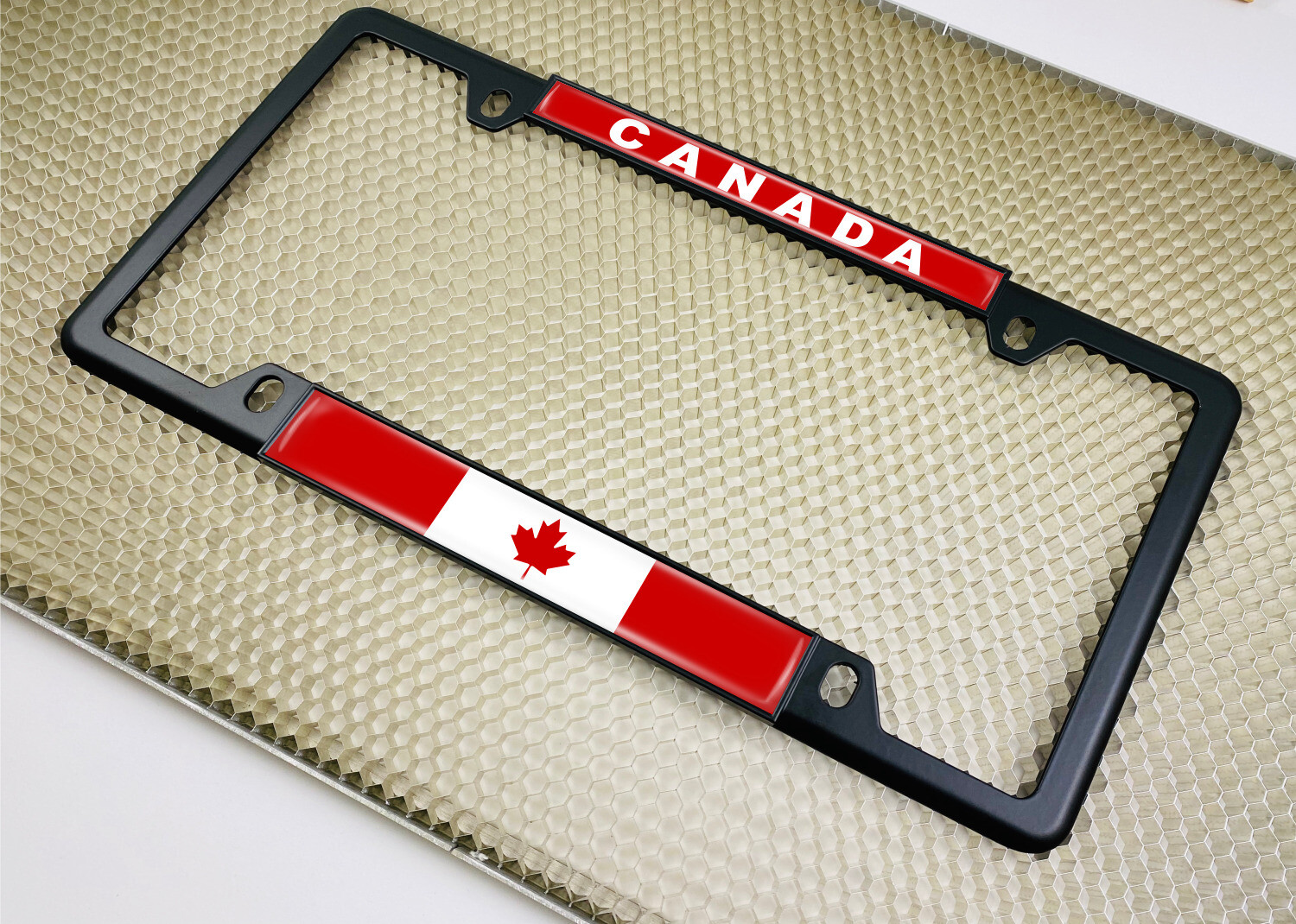 Car 4-hole Metal License Plate Frame - Canadian Flag | eBay