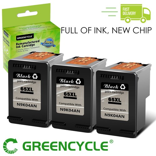 3PK 65XL Black Ink cartridge N9K04AN For HP Deskjet 3720 3721 3722 3730 ...