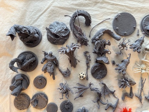 Dungeons And Dragons D&D Figure Lot Warhammer AOS Pathfinder Printed ...