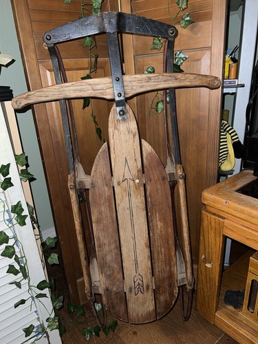 Flexible Flyer No. 37 H Airline Ace Snow Sled, VTG Super Steering SL ...