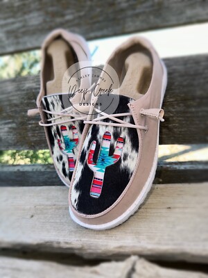 Wendy Women’s Size 9 / Custom Cactus Cowhide Hey Dude! Available in ANY ...