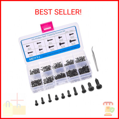 Small Multi-Purpose Micro Screws Assortment Kit - Pack of 1000 - 10 ...