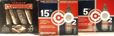 Crosman CO2 12 Gram Small-Neck 20+ Cartridges 746278539551 | eBay