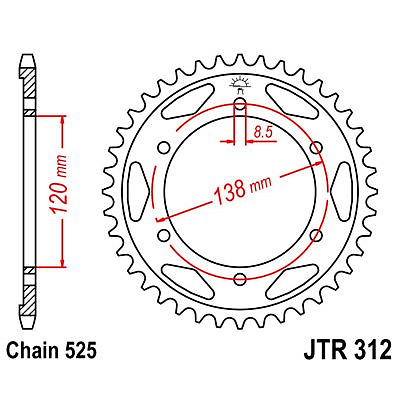 JT SPROCKETS RING, TRANSMISSION, REAR | eBay