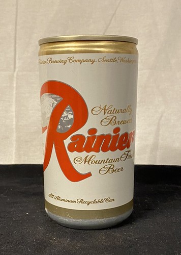 Vintage Rainier Mountain Fresh Beer Can 12oz Aluminum Seattle ...