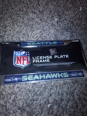 NFL License Plate Frame Seattle Seahawks Bling Chrome Auto Car Truck ...