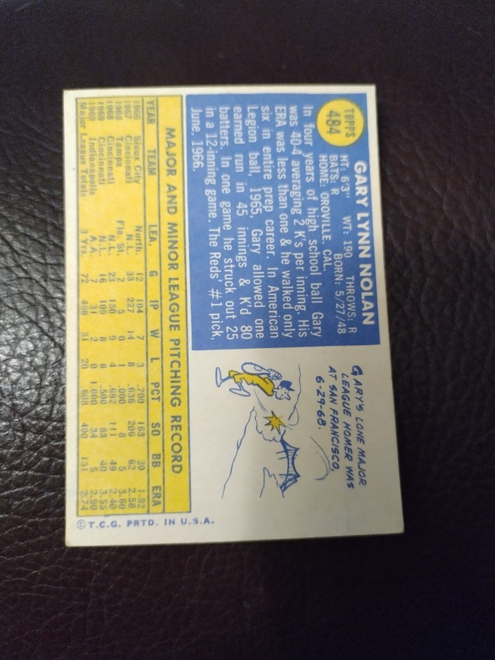 baseball card 1970 Topps Gary Nolan Cincinnati Reds | eBay
