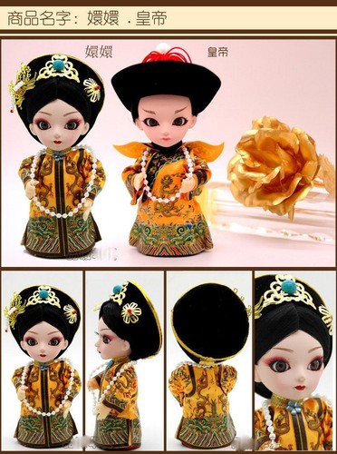 Chinese Beijing Peking Opera Characters Silk Dolls Folk Features ...