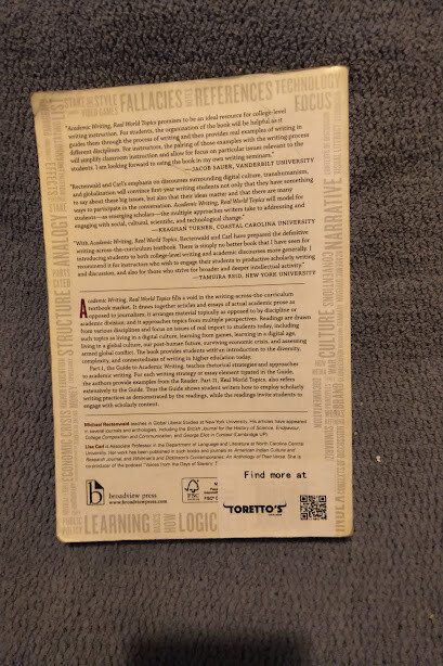 Academic Writing, Real World Topics - Michael Rectenwald, Lisa Carl | eBay