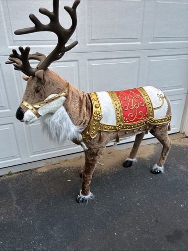 Home Accents Holiday 4.5 Ft. Animated Reindeer Christmas Animatronic ...