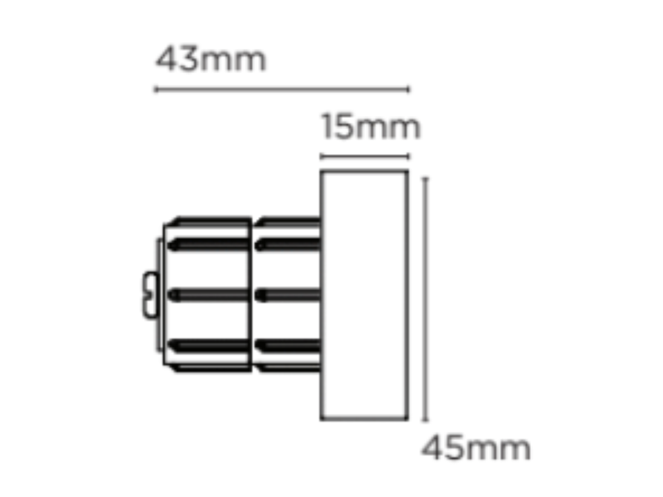 28mm Diameter Stud End Cap / Eton Curtain Pole Finials ( Pack OF 2 ...
