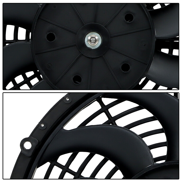 2PC 12" 12V Universal Slim Fan Push Pull Electric Radiator Cooling Fan ...