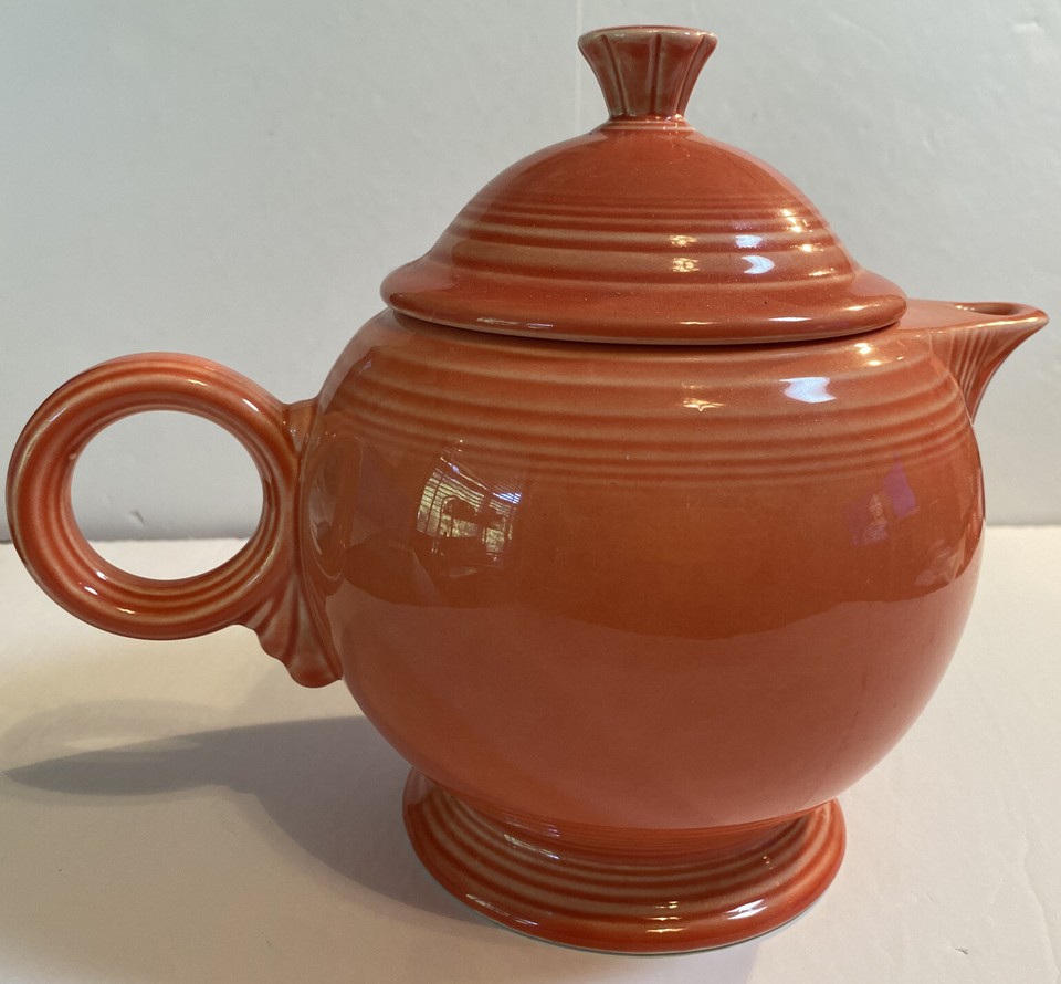Vintage Fiesta Orange Teapot with Cover Fiesta ware Made In USA | eBay