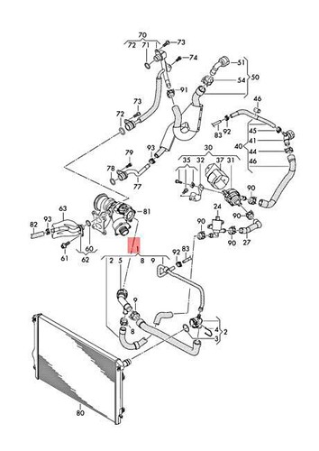Genuine SEAT VW Alhambra Coolant Hose With Quick Release Coupling ...