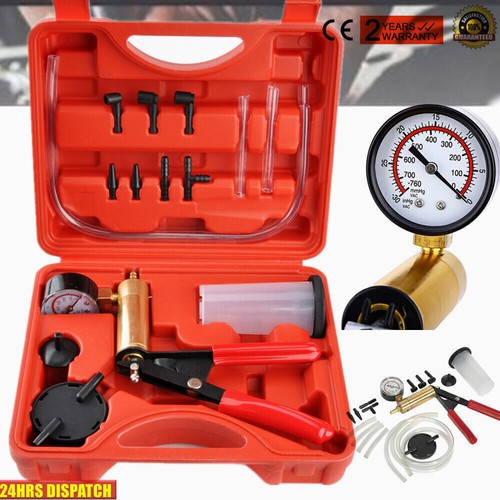 Car Hand Held Vacuum Pressure Pump Tester Brake Fluid Bleeder Bleeding ...