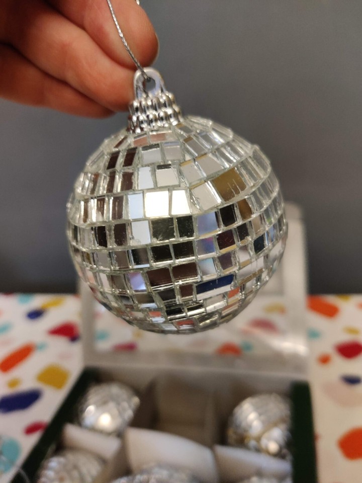 Vintage Disco Mirror Balls Christmas Decorations Baubles 90s x 6 Box ...